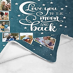 Custom Picture Blanket Personalized, Super Soft Cozy Throw Blanket Gifts for Valentine's, Mother's Day, Father's Day, Christmas, 50"x60"