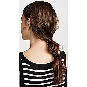 Kitsch Spiral Hair Ties for Women - Waterproof Teleties & Ponytail Holders for Teens | Stylish Phone Cord Hair Ties & Hair Coils for Girls | Coil Hair Ties for Thick Hair & Thin Hair, 8 Pcs (Brunette)