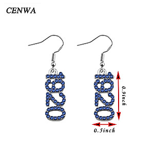 CENWA ZPB Dove Bracelet Sorority Jewelry Gift for Finer Women(1920 -Earrings)