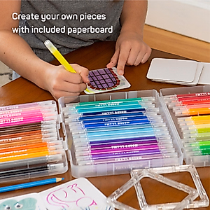 SQUAREGLES Oggs Mega Set - 103-Piece Magnetic Tiles with Strong Magnets for Imaginative Adventures and Creative Play