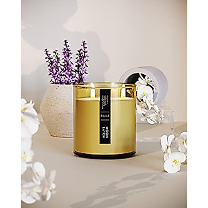 RAKLE Candles for Home Scented – Bergamot Cedarwood Scented Candle 16.9 oz – Premium Soy Wax Blend Candle Jar with Lid for Home, Meditation, Aromatherapy – Delightful Long Lasting Scents