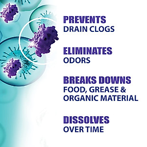 SANI 360° Sani Sticks Drain Cleaner and Deodorizer, Enzyme Pipe Cleaners, Eliminate Odors, Prevent Clogged Drains, Safe for Sinks, Bathtub Drains, Septic Tanks, 48 Count, Lemon Scent