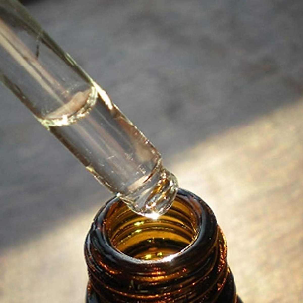 AkoMatial Transparent Empty Amber Glass Dropper Bottles Essential Oil Liquid Aromatherapy with Tapered Dropper Cap Tool Blue 30ml