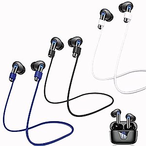 smaate Anti-Lost Straps Compatible with ZIUTY A1 Wireless Earbuds, Magnetic Soft Silicone Sport Necklace, Blue