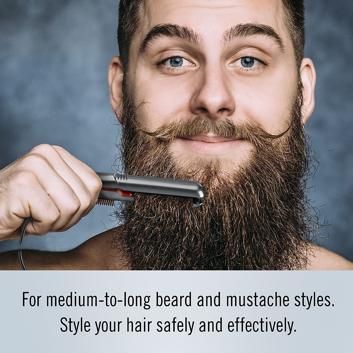 ConairMAN Beard Straightener for Men, Smooth and Style Beards and Hair for Smooth and Added Shine