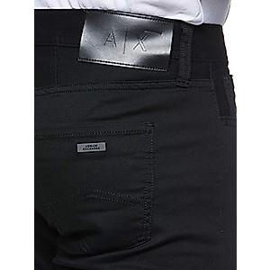A|X ARMANI EXCHANGE Men's Straight Fit Denim Jeans, Black, 30