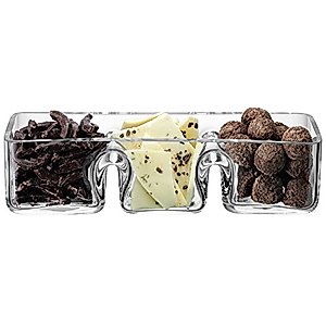 LSA International Serve Trio Dish L11.75in x W4.25in Clear, 11.75 x 4.25
