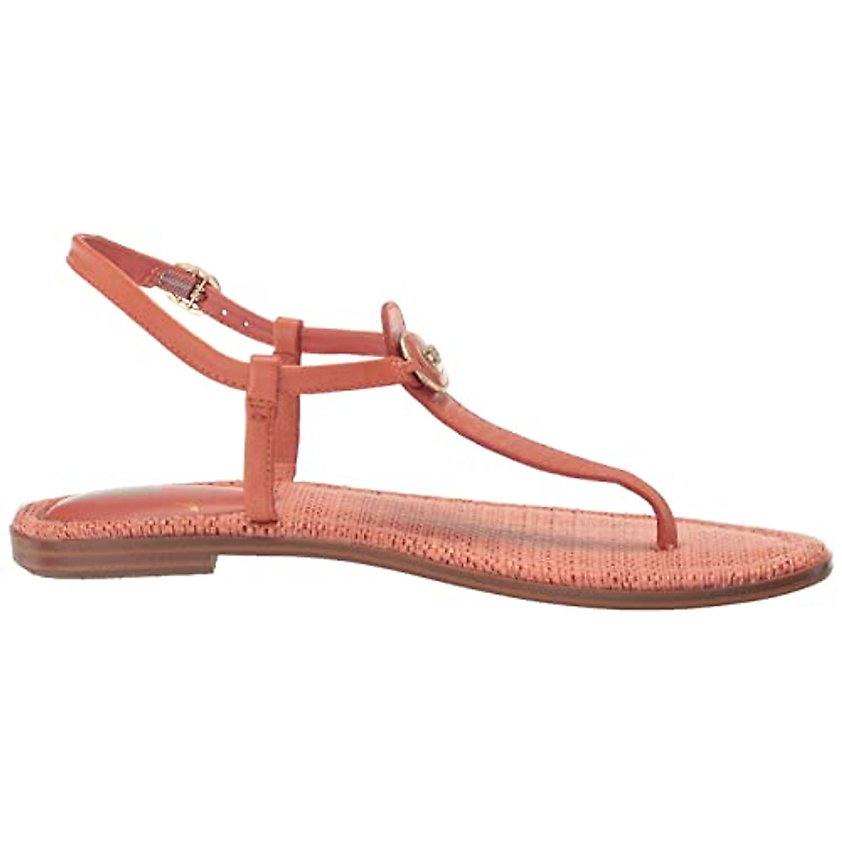 Sam Edelman Women's Gigi Flat Sandal, Terracotta Pink Signet, 7