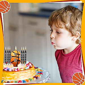 Photect 11 Pcs Basketball Birthday Candles Number 5-9 Candle Cake Topper Decor Basketball Themed Birthday Cake Decorations for Boys Girls Kids Party Supplies Decoration (Number 8)