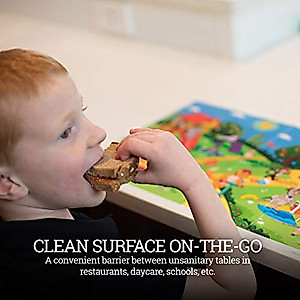 Klean Kids Animals at Play Disposable Placemats for Toddlers and Baby (40 Pack) - Fun Disposable Table Mats for Kids That Keep Children Happy at Restaurants and Protect Dining Table