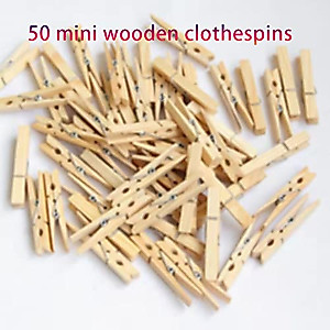 Muruseni Don't Say Baby Clothespin Games Sign(1 Sign + 50 Mini Clothespins), Baby Shower Games, Golden Leaf,Gender Neutral Baby Shower (1D)