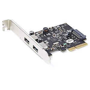 StarTech.com 2-Port USB PCIe Card with 10Gbps/Port - USB 3.1/3.2 Gen 2 Type-A PCI Express 3.0 x2 Host Controller Expansion Card - Add-On Adapter Card - Full/Low Profile - Windows & Linux (PEXUSB312A3)