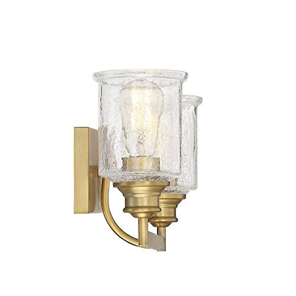 Savoy House 8-1972-2-322 Hampton Warm Brass 2-Light Bathroom Vanity Light (16" W x 9" H)