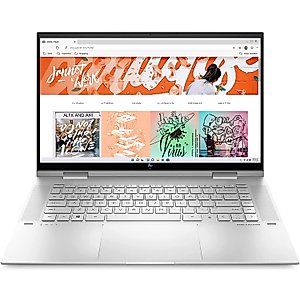 HP 2023 Envy X360 15.6" FHD IPS Touch 2-in-1 Laptop Intel 12-Core i7-1260P Iris Xe Graphics 64GB DDR4 2TB NVMe SSD HDMI Thunderbolt 4 WiFi AX BT Backlit KB Fingerprint Windows 11 Home w/RE USB