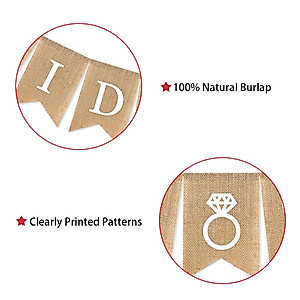 Jute Burlap Bride to Be Banner, Bridal Shower Decor, Wedding Party Decorations