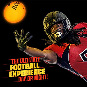 Light Up Football - Glow in the Dark Ball - NO 6 - Outdoor Sports Birthday Gifts for Boys 8-15+ Year Old - Kids Teenage Youth Easter Gift Ideas Activity - Boy Toys Stuff Ages 8 9 10 11 12 13 14 15