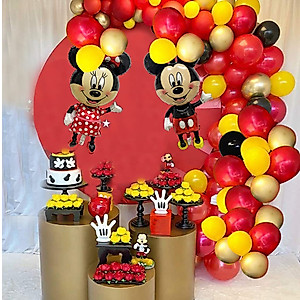 BWW 2 Pack 45inch Giant Jumbo Size Cartoon Airwalker Balloons Micke Minni Character Foil Balloons for Kids Birthday Party Decoration Supplies