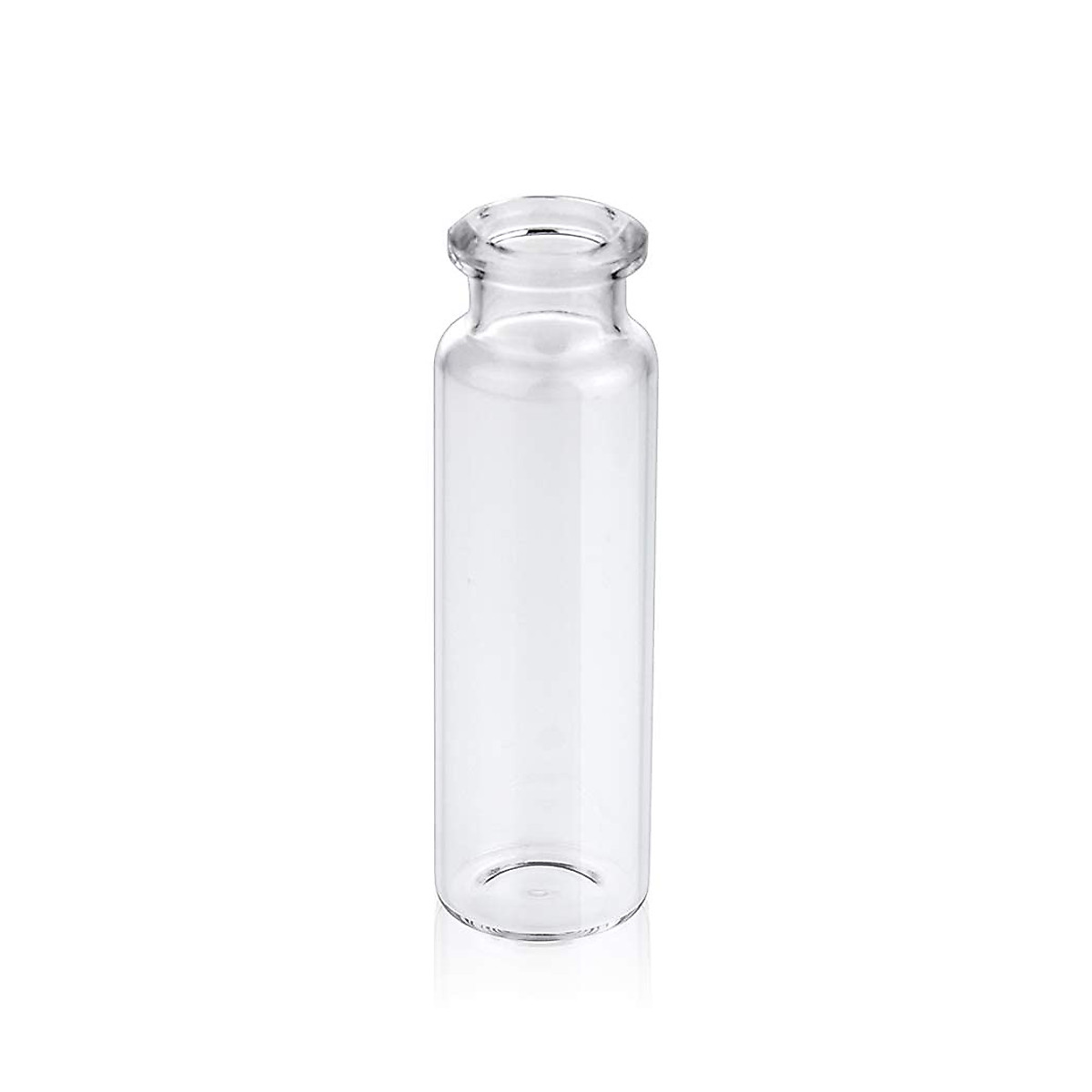 PEKYBIO 20mm, Borosilicate Glass Standard Crimp Headspace Vial,20ml Capacity,Flat Bottom,Beveled Finish,22.5x75mm and Aluminum Crimp Seal with Natural PTFE/White Silicone Septa