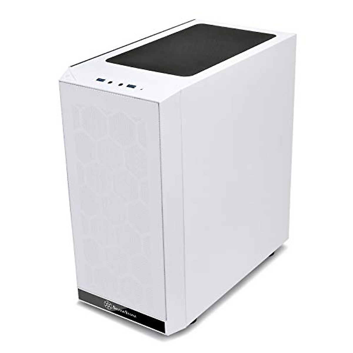 Silverstone SST-PS15W-G (White + Tempered Glass Window) Micro-ATX, Mini-DTX, Mesh Front Panel, Steel Body, Tempered Glass Side Panel