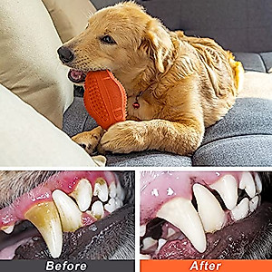 LUKITO Dog Chew Toys 3 Pack, Dog Toys for Aggressive Chewers Large Breed, Multifunctional Teeth Cleaning and Gum Massage, Tough Dog Toys with Natural Rubber for Large and Medium Dog