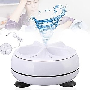 Portable Mini Washing Machine,Ultrasonic Turbo Washing Machine with USB for Home, Business, Travel, College Room,Turbo Washer for Cleaning Sock,Underwear,Small Rags