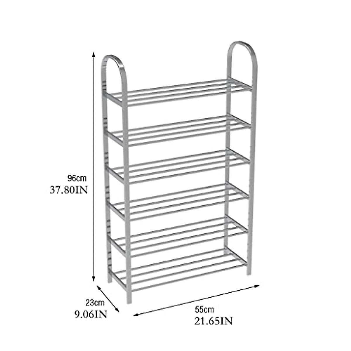 Shoe Rack Shoe Shelf Stackable Shoe Rack 3-Tier Shoe Rack, Stainless Steel Shoe Shelf, Simple Thick Metal Shoe Storage Organizer Rack, Ideal for Entryway Hallway Living Room Bedroom Shoe Bench Stacka