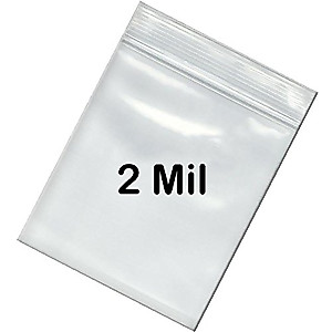 BNY Corner 2 Mil 3x5 Space Saver Reclosable Poly Ziplock Bag 3" x 5" - 1000 Counts