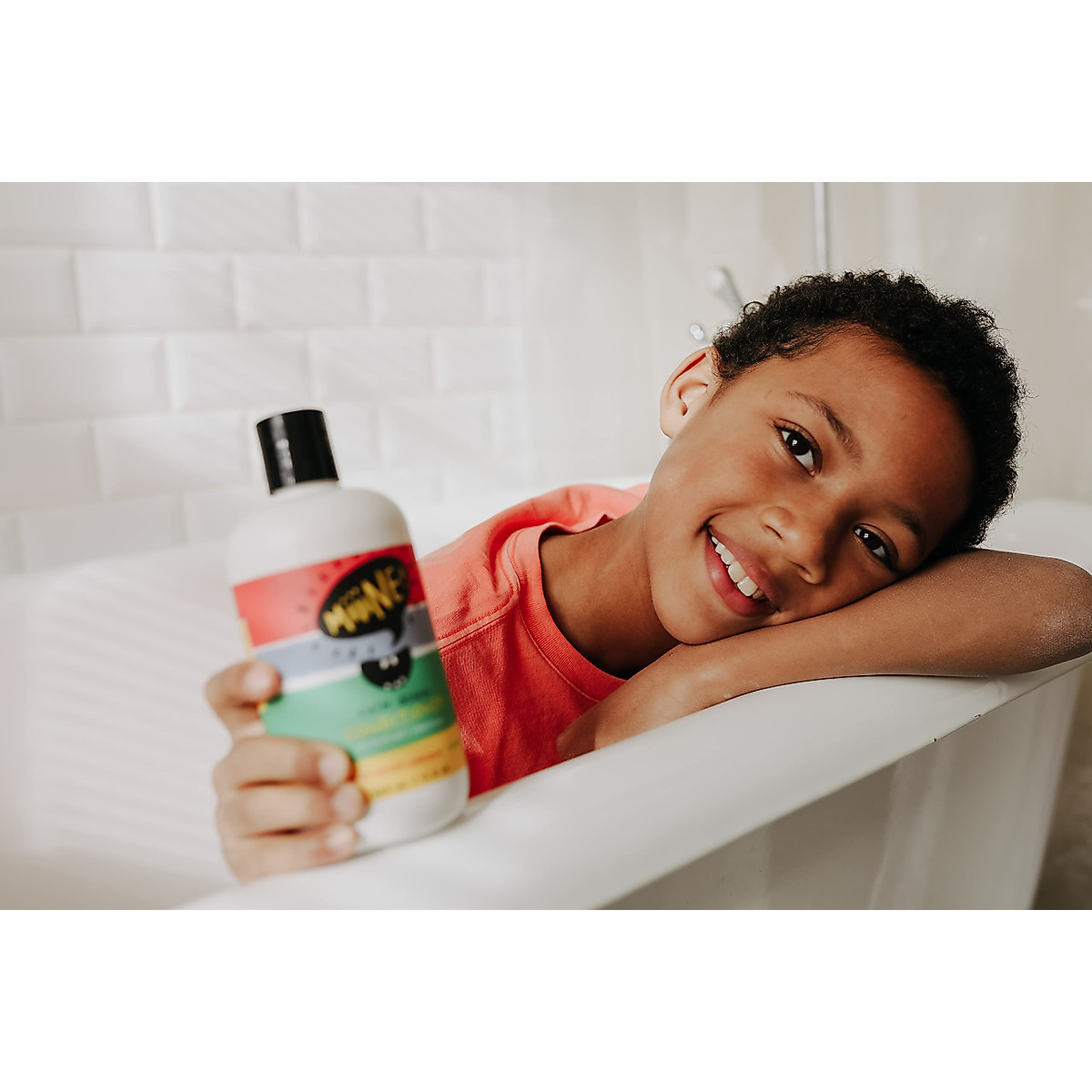 MiiiNE! Calm Down Kids Conditioner 12oz | Heal and Moisturize Swimmers Hair with Deep Conditioning- Tropical scented Kids Detangler - Cruelty Free Kids Conditioner Made in USA | By Stylists For Kids