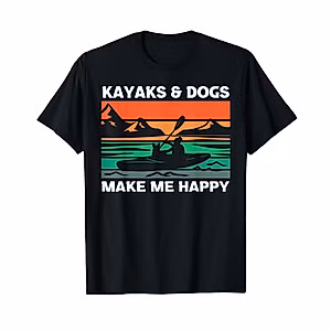 Kayaking Kayaks And Dogs T-Shirt