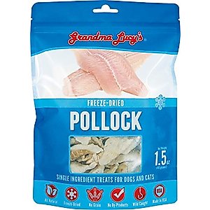 Grandma Lucy's Freeze-Dried Pollock Single Ingredient Dog and Cat Treats 1.5oz