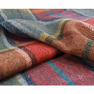 Biddy Murphy 100% Irish Lambswool Plaid Scarf, Soft & Warm, Celtic Tartan Pattern, Earthtone