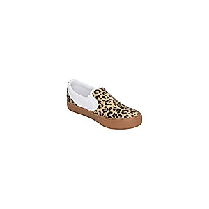 Hurley Women's Kayo Canvas Sneakers, Leopard/White, 8