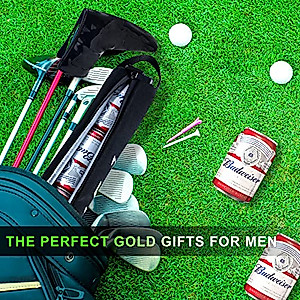 WINZEDGE Beer Sleeve for Golf Bag, Unique Golf Gifts for Men Dad Husband Him Father's Day, Fits 7 Cans, Fully Insulated Golf Cooler Bag to Keep Beers and Beverages Ice Cold,