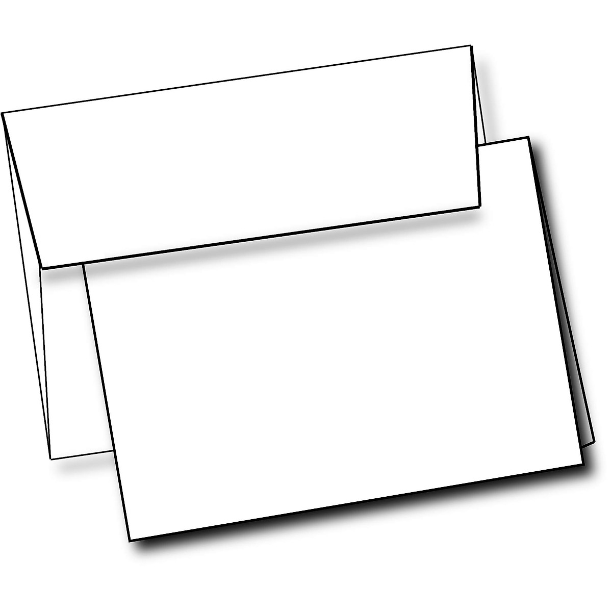 Purple Q Crafts Heavyweight White Blank Cards With White Envelopes 5"x 7" Greeting Cards Blank Cards And Envelopes Printable Note Cards With Corresponding Envelopes (40 Pack)