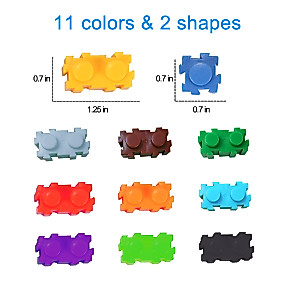 KUTOI Mini Building Block Sets for Kids(120 Pcs,Classic 3D Building Blocks, Prizes for Kids 8-12 Boys and Girls, Educational STEM Building Toys Including Compatible Large Baseplate