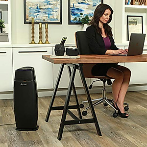 LivePure LP260TH-B Sierra Series True HEPA Digital Tall Tower Air Purifier for Home Captures Allergens, Smoke, Pollen, Mold, Dust Mites, Pet Hair, Energy Star Certified, Mahogany/Black