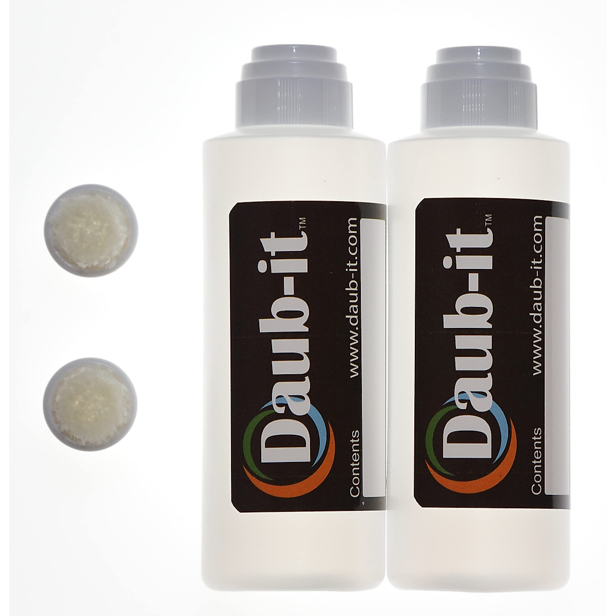 Racquet Art Daub-it Empty Bottles with applicators - 4 oz - Mohair Dauber - 2 Pack