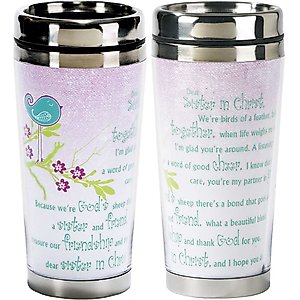 Dicksons Dear Sister in Christ 16 Oz. Stainless Steel Insulated Travel Mug with Lid