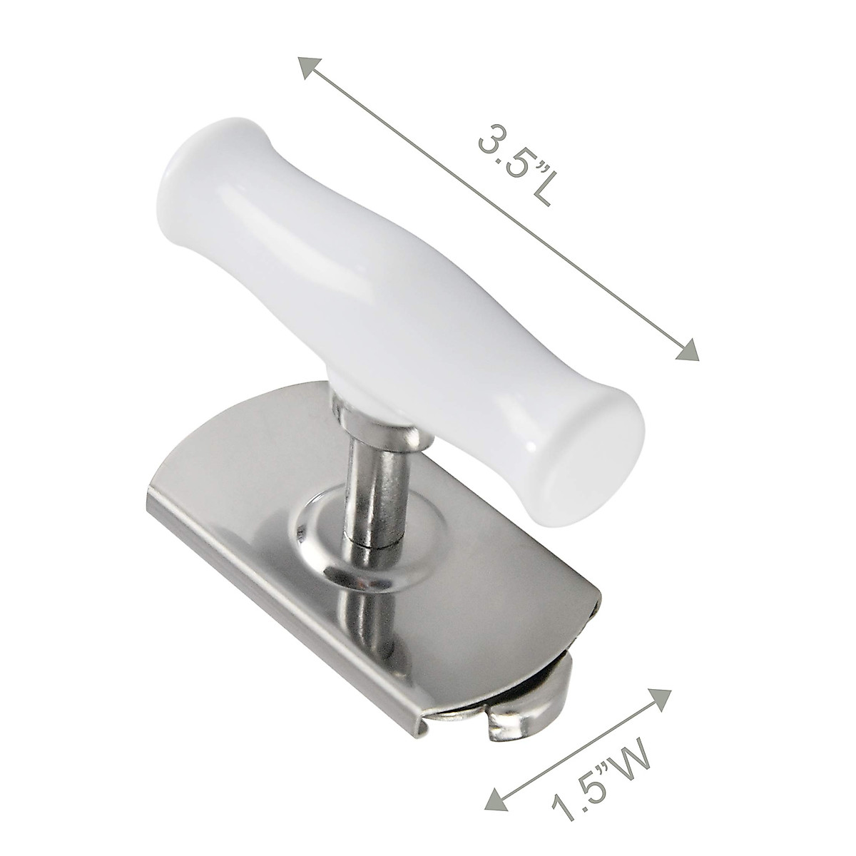 HOME-X Twist-Top Jar Opener, Easy Grip Opener, Great for Weak or Arthritic Hands, Strong Gripping Jar Opener, 3 ½” L x 1 ½” W x 2 ¾” H, White