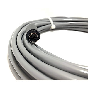50' EVI Control Cable VISCA RS232 Cable for Sony EVI/BRC/SRG Series Cameras (8 Pin Mini Din to 9 Pin D-Sub Serial Computer Connector) - Made in The USA