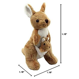 Kangaroo Stuffed Animal Plush Doll Stuffed | Super Soft, Huggable Kangaroo Toy for Baby and Toddler Boys, Girls | Cuddle Pillow Stuffed with PP Cotton Filling | Great Gift Idea for Birthda, Holidays