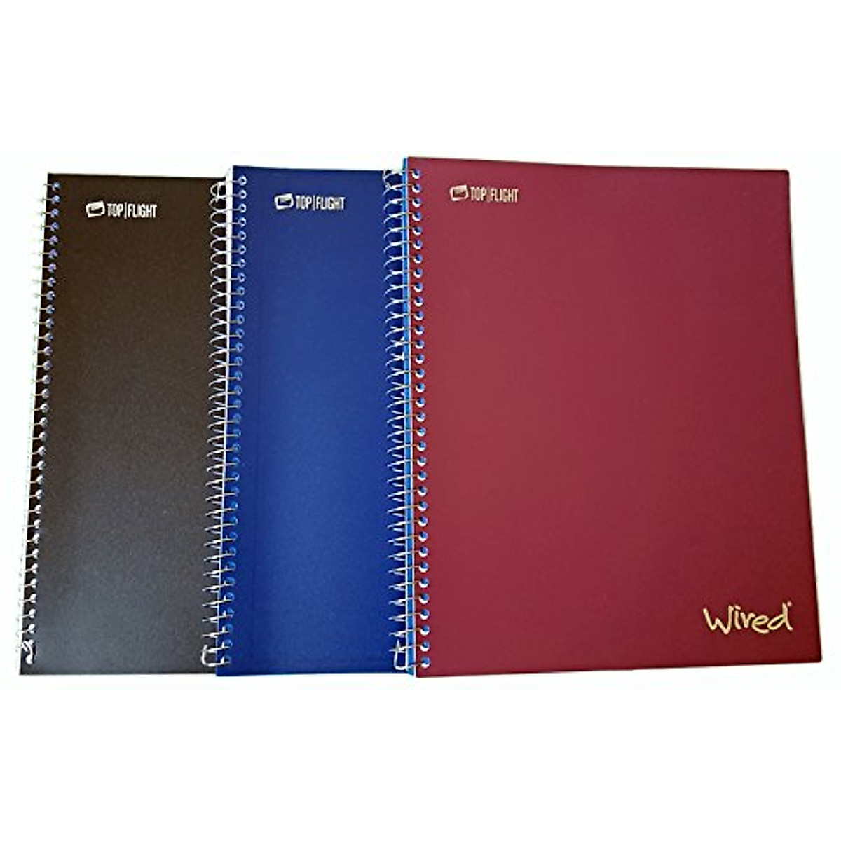 Top Flight Wired 3-Subject Wirebound Notebook (Pack of 3)