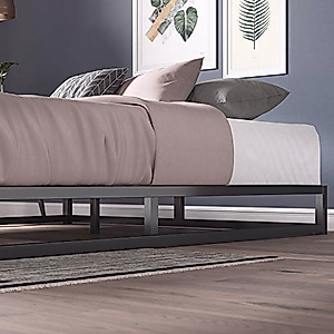 ZINUS Joseph Metal Platforma Bed Frame / Mattress Foundation / Wood Slat Support / No Box Spring Needed / Sturdy Steel Structure, Queen