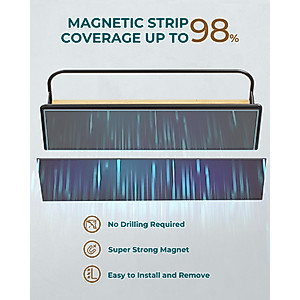 OROPY Magnetic Spice Racks for Refrigerator, Set of 4 Metal Kitchen Spice Organizer Shelf，Strong Magnetic Fridge Wood Holder