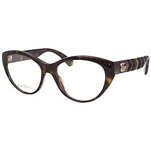 Gucci GG0812O 002 Eyeglasses Women's Havana/Gold Full Rim Optical Frame 54mm
