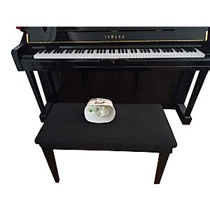 Qualitrusty Waterproof Piano Bench Cover - Perfect for Pets, Kids, Elderly, Weddings, Parties - Machine Washable, Elastic, Removable - Cleans Easily(Black)
