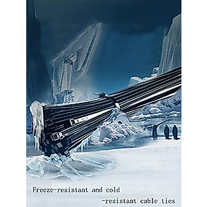 Zip ties 18 inch black Cable ties 100 pcs/Pack outdoor use wire ties with 60 Pounds tensile