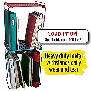 Five Star Extra Tall Locker Shelf and Drawer, Holds 100 lbs., 14 in. Clearance, Fits 12 in. Width Lockers, Locker Accessories, Teal (73363)