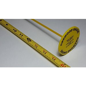 The Firewood Gauge (15”) - The Original Patented Magnetic Firewood Measuring Tool – Strong Durable Flexible Fiberglass with a Whopping 88 Pound Pulling Force Magnet attaches to Any Chainsaw Bar