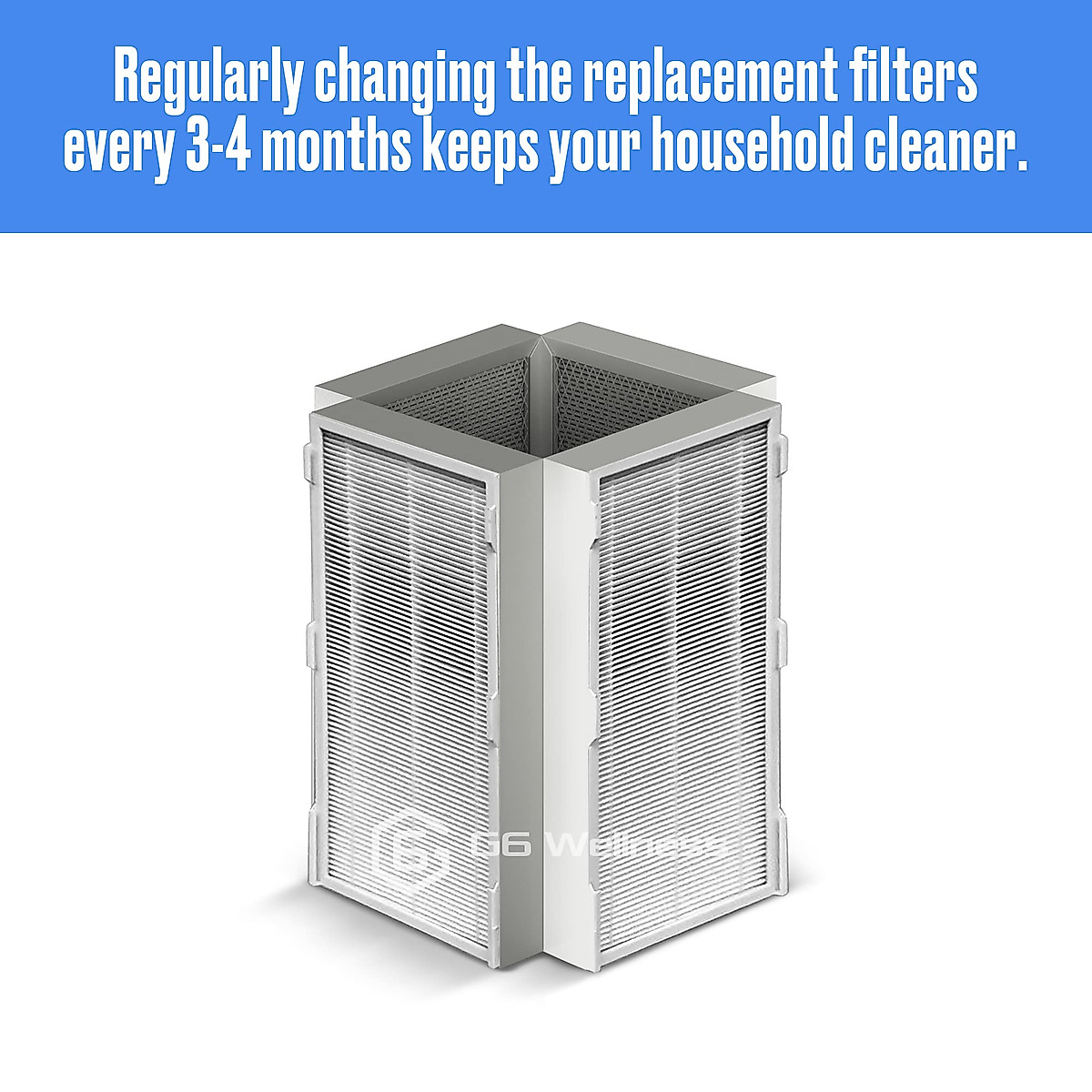 G6 Wellness H13 HEPA Replacement Filter Compatible with Cuisinart CAP-1000 Air Purifier | 3 in 1 Filtration | Medical Grade True HEPA Filter H13 | Activated Carbon | Pre-Filter